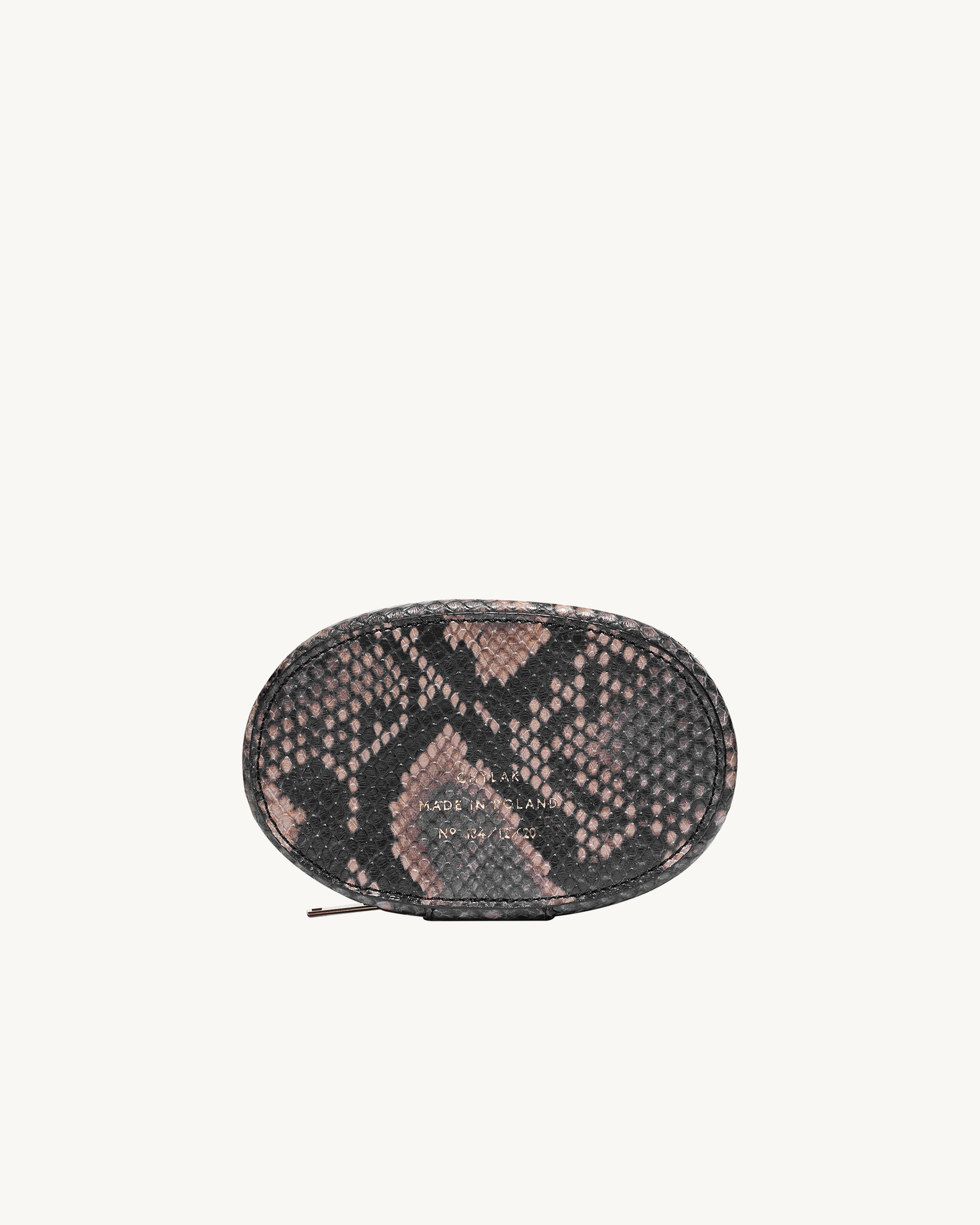 Mini Ellipse Bag “brown python” - Chylak