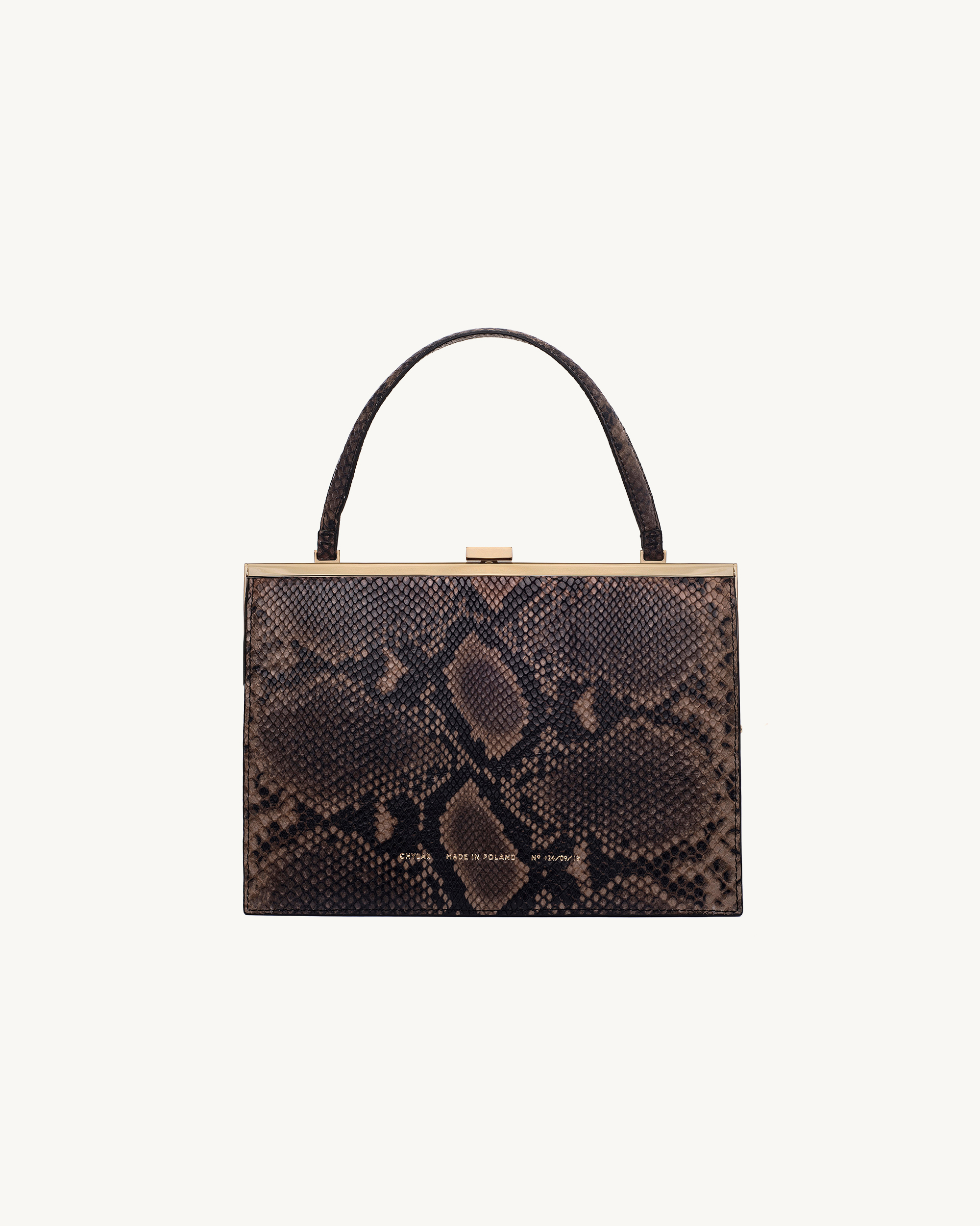 “Vintage” Clasp Bag “brown python” - Chylak