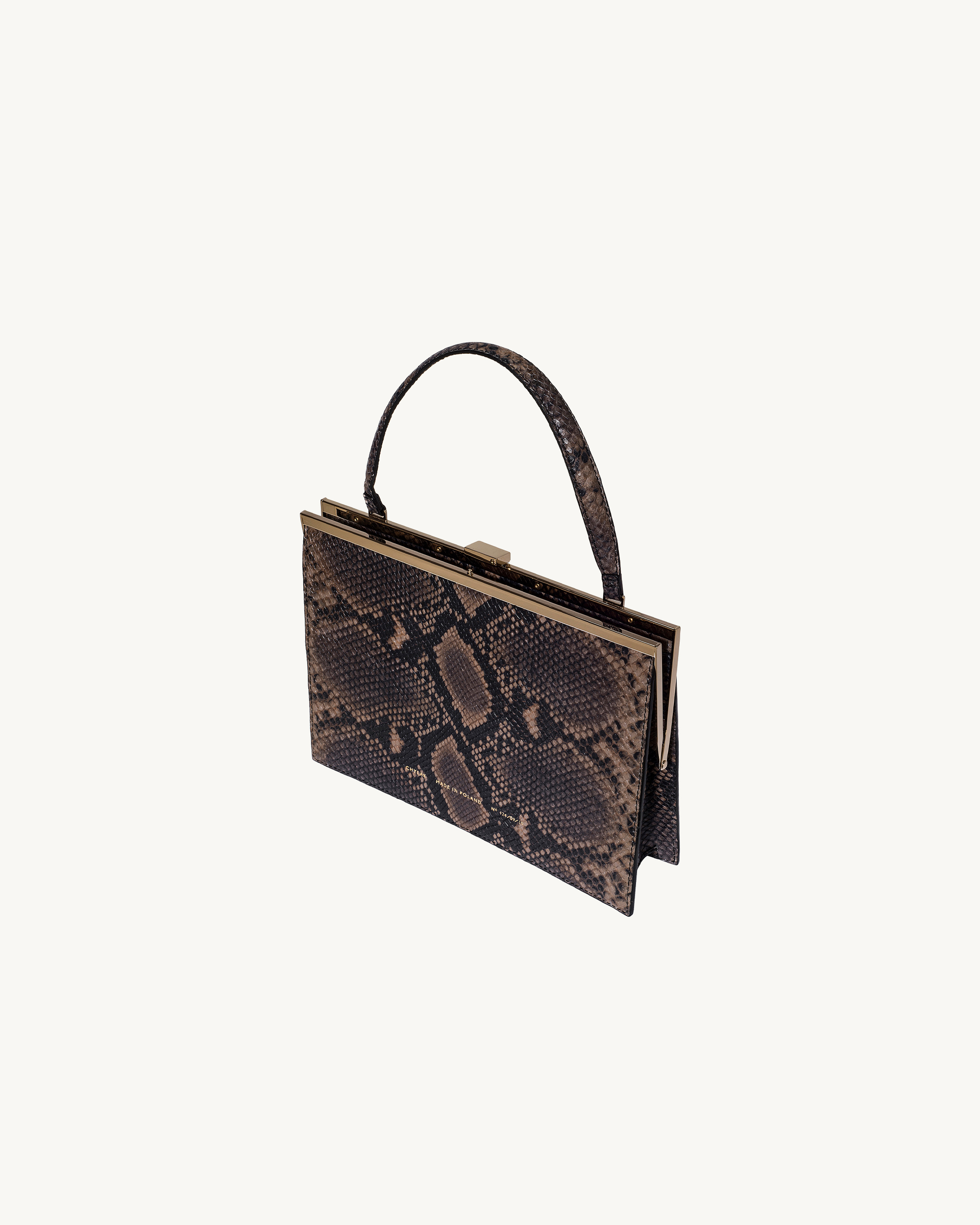 “Vintage” Clasp Bag “brown python” - Chylak