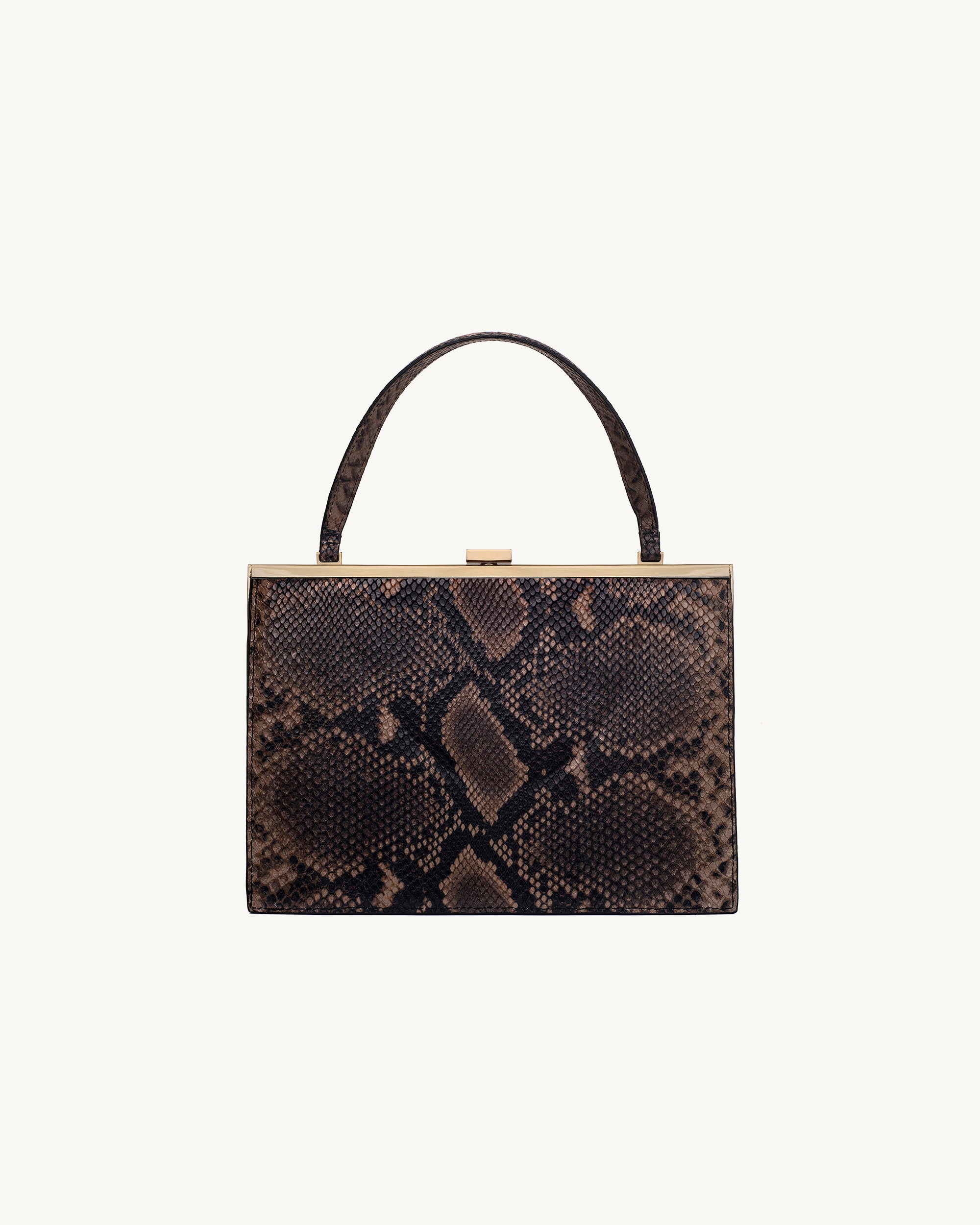 “Vintage” Clasp Bag “brown python” - Chylak