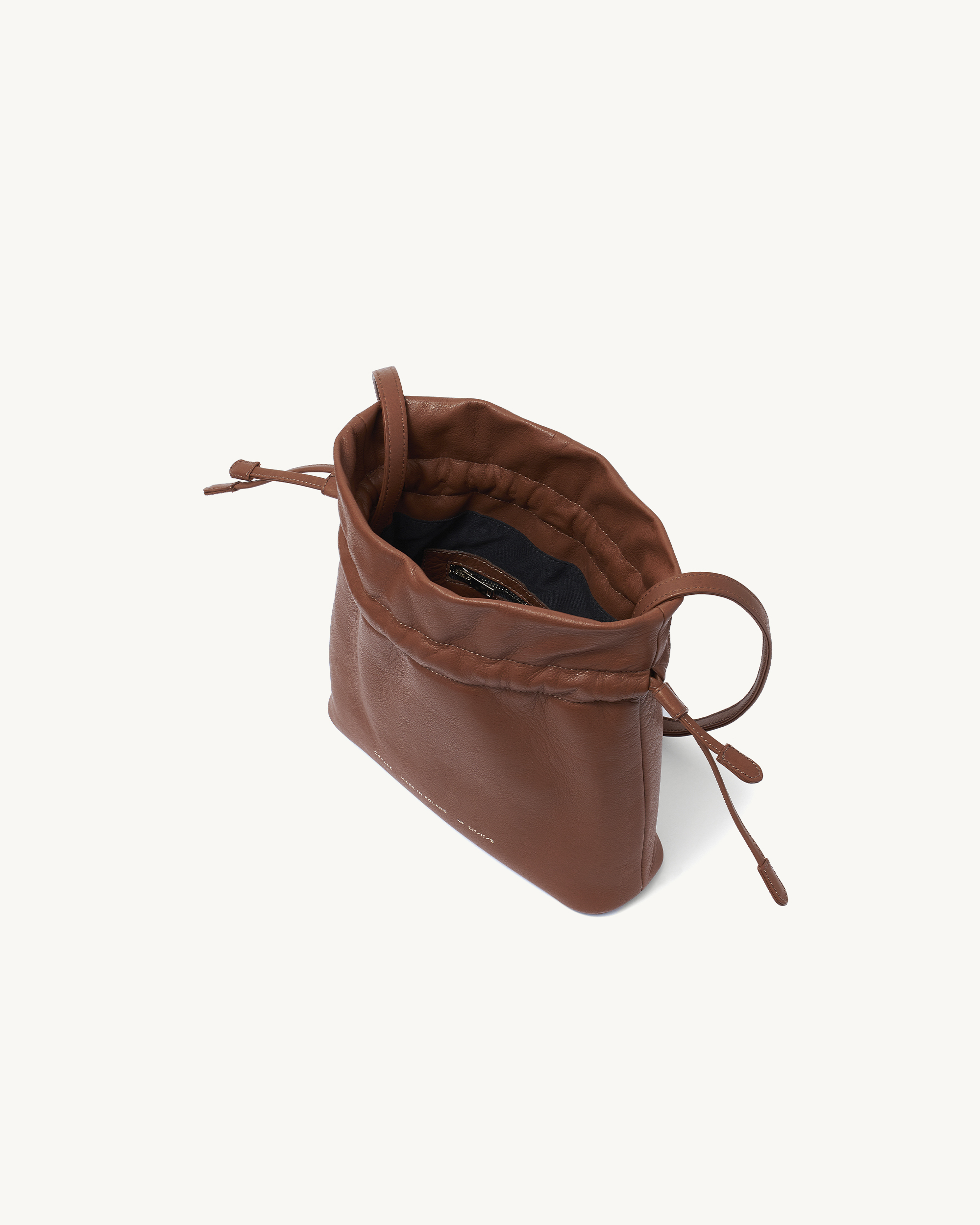 Soft Drawstring Bucket Bag Caramel - Chylak