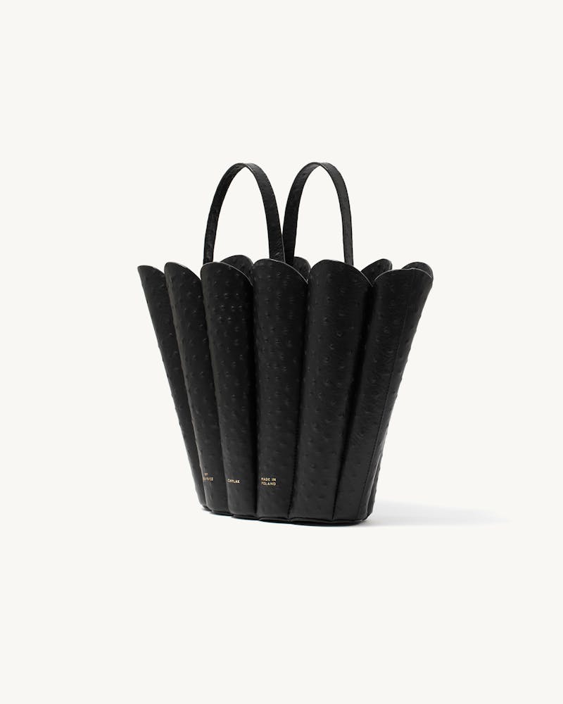 Shell Bag “black ostrich” - Chylak
