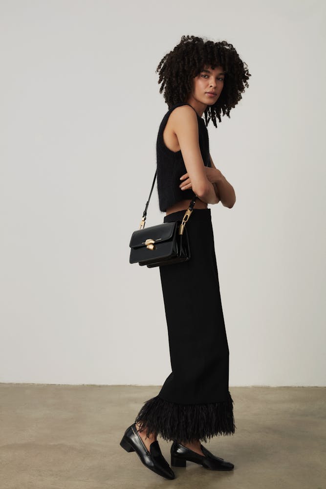 Long Strap “Vintage” Gold “black lizard” - Chylak