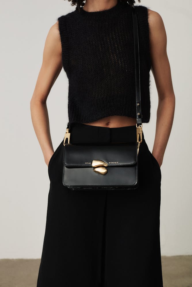 Long Strap “Vintage” Gold “glossy black” - Chylak