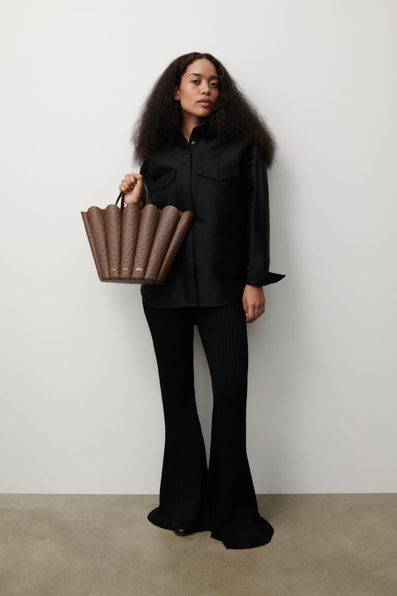 Shell Bag “brown ostrich” - Chylak