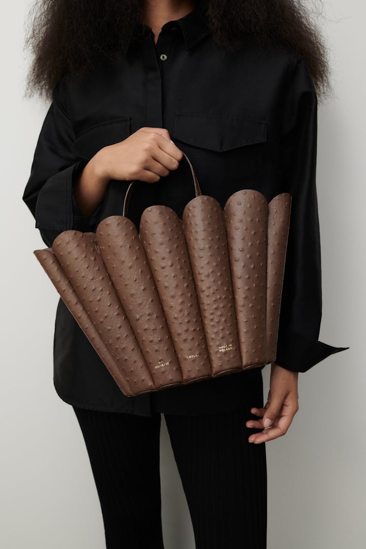 Shell Bag “brown ostrich” - Chylak