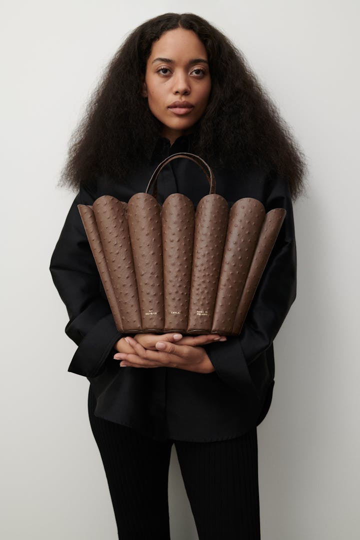 Shell Bag “brown ostrich” - Chylak
