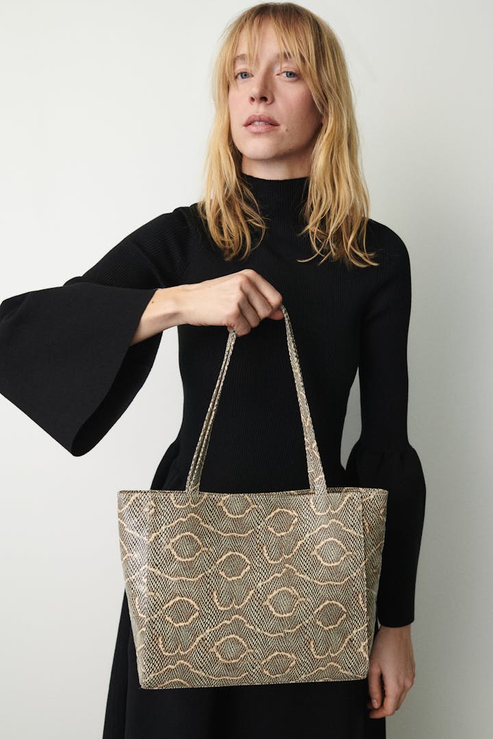 Klasyczny Shopper „beżowy pyton” - Chylak