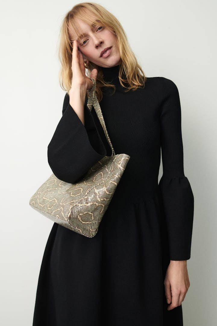 Klasyczny Shopper „beżowy pyton” - Chylak