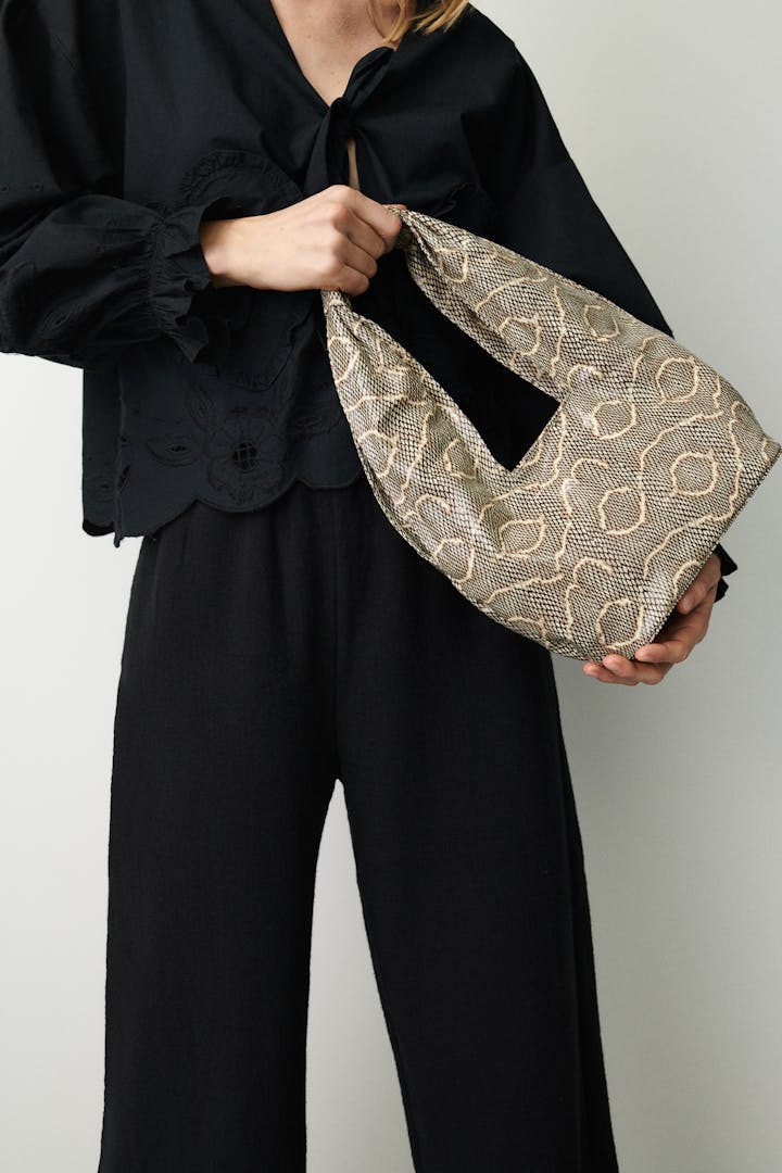 Small Hobo Bag “beige python” - Chylak