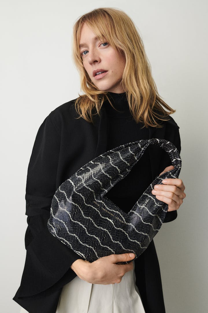 Small Hobo Bag “black and white python” - Chylak