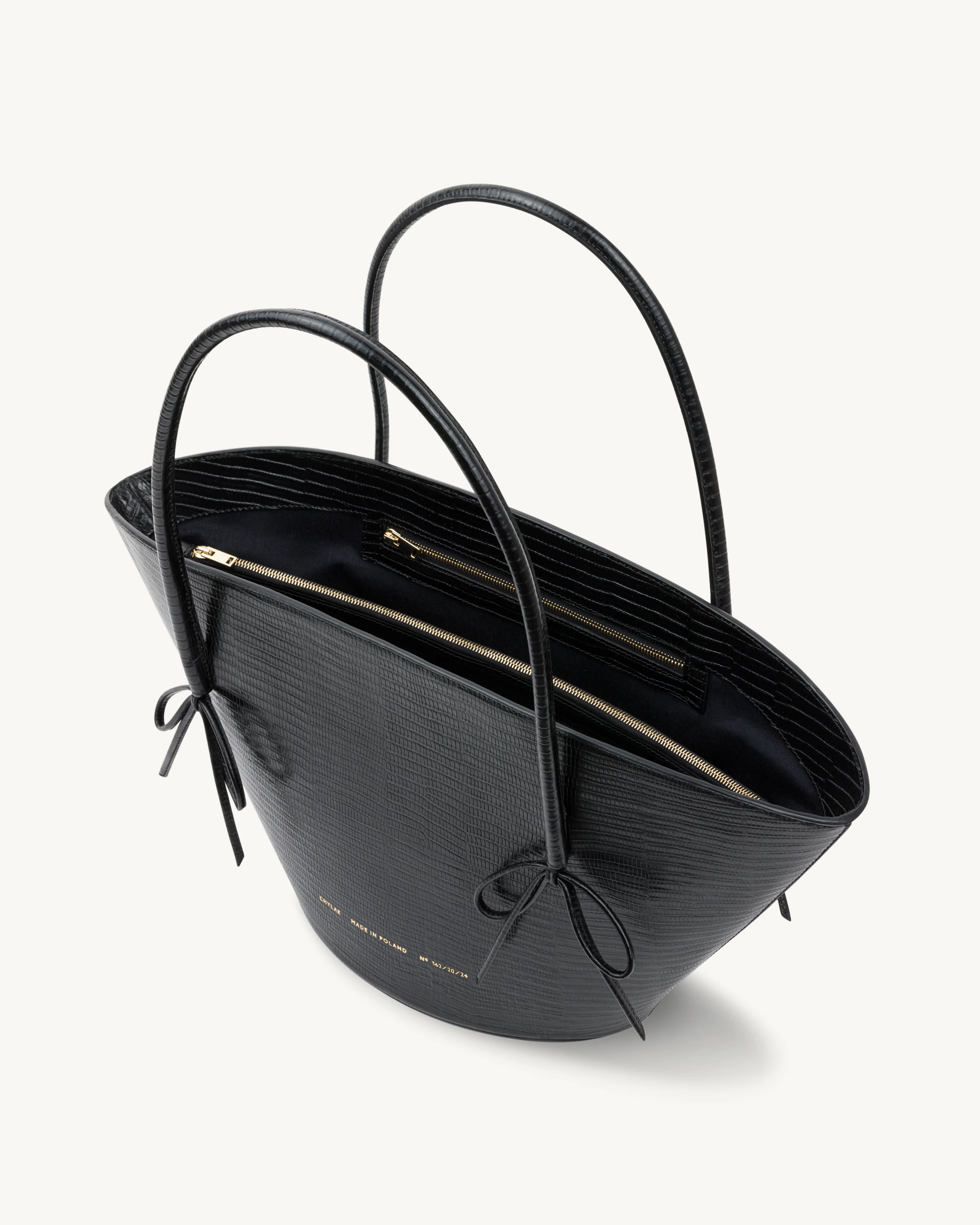 Big Basket with Bows “black lizard” - Chylak