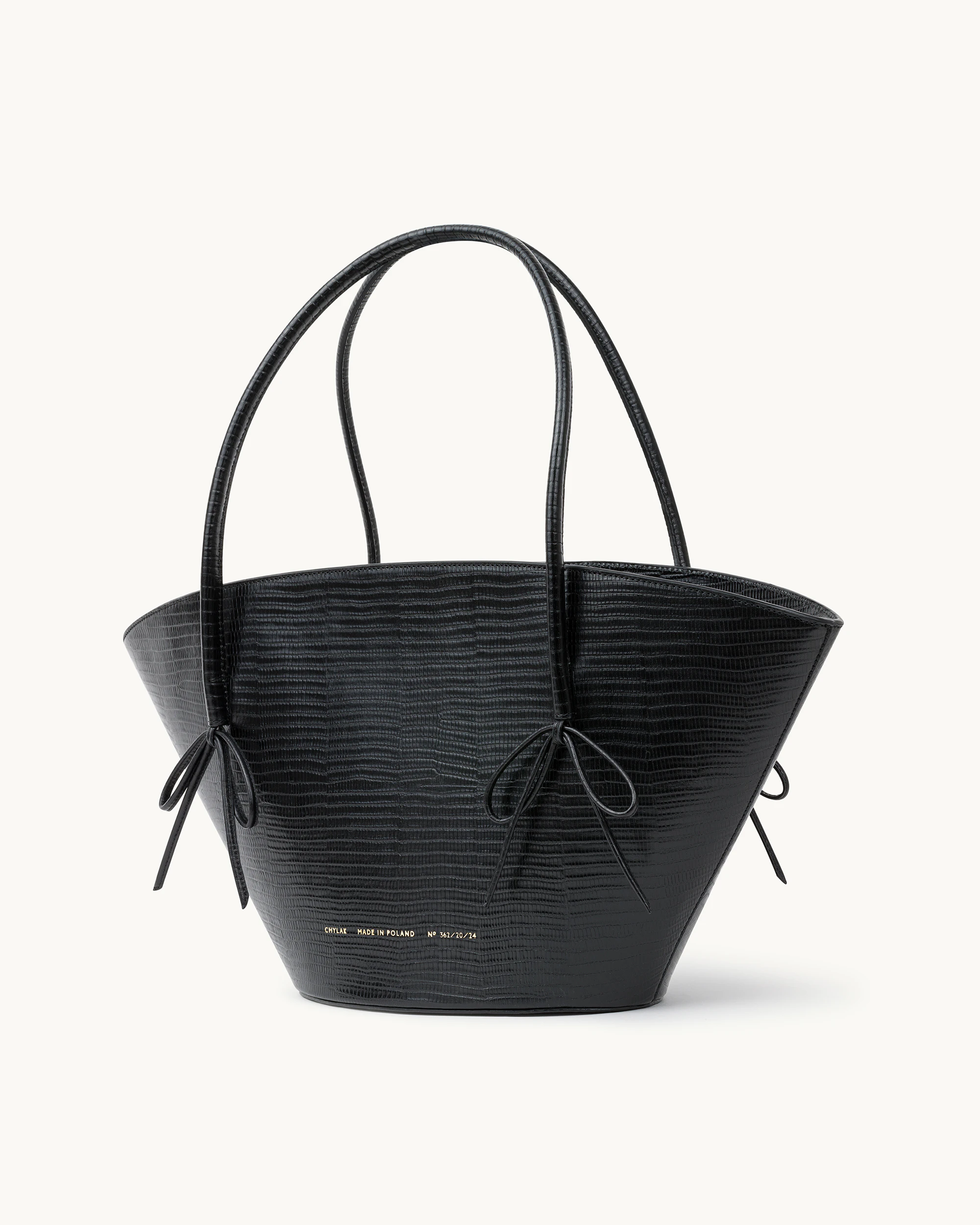 Big Basket with Bows “black lizard” - Chylak