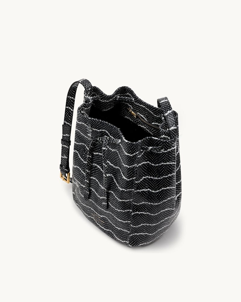 Medium Bucket Bag Black And White Python” Chylak