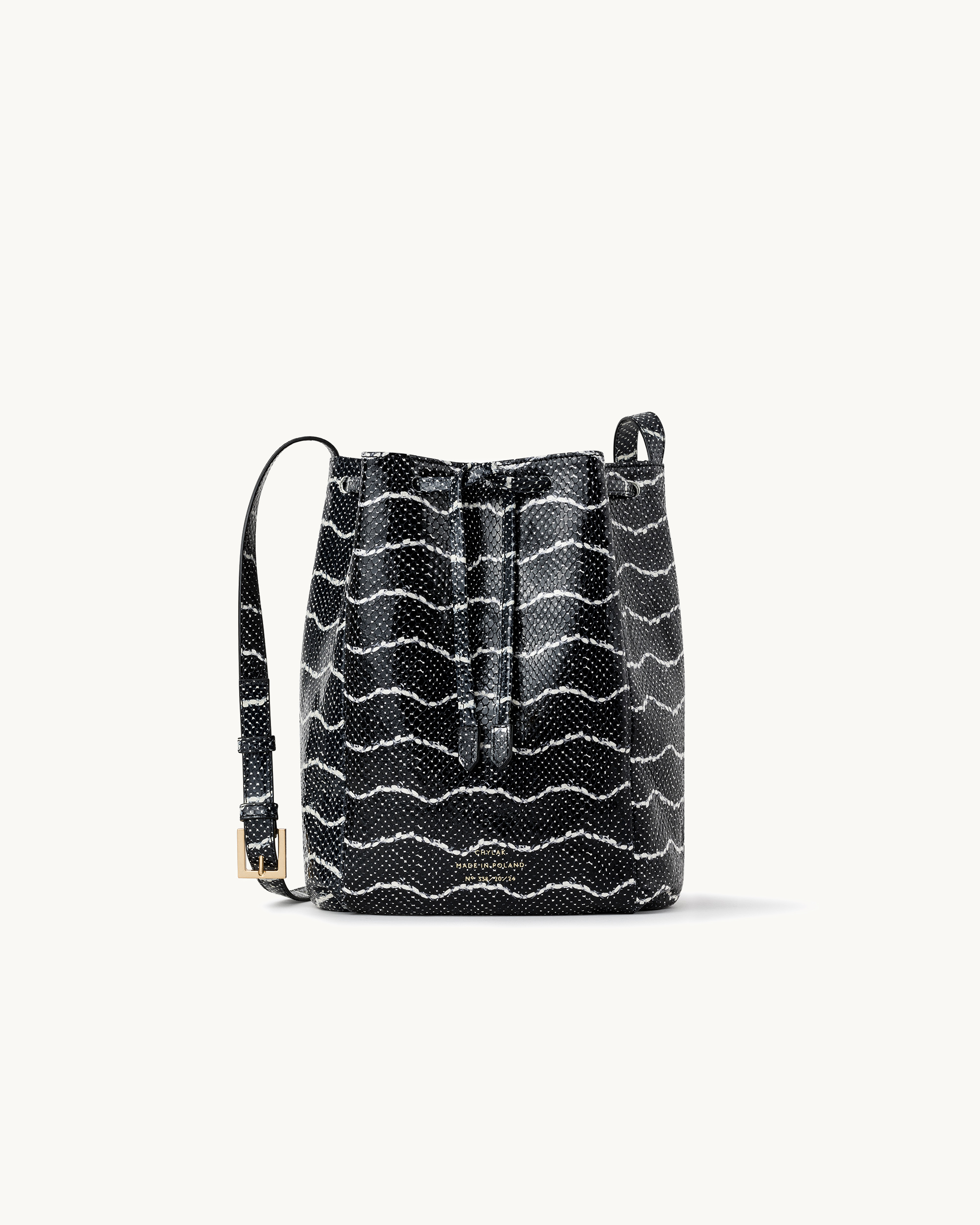 Medium Bucket Bag “black and white python” - Chylak