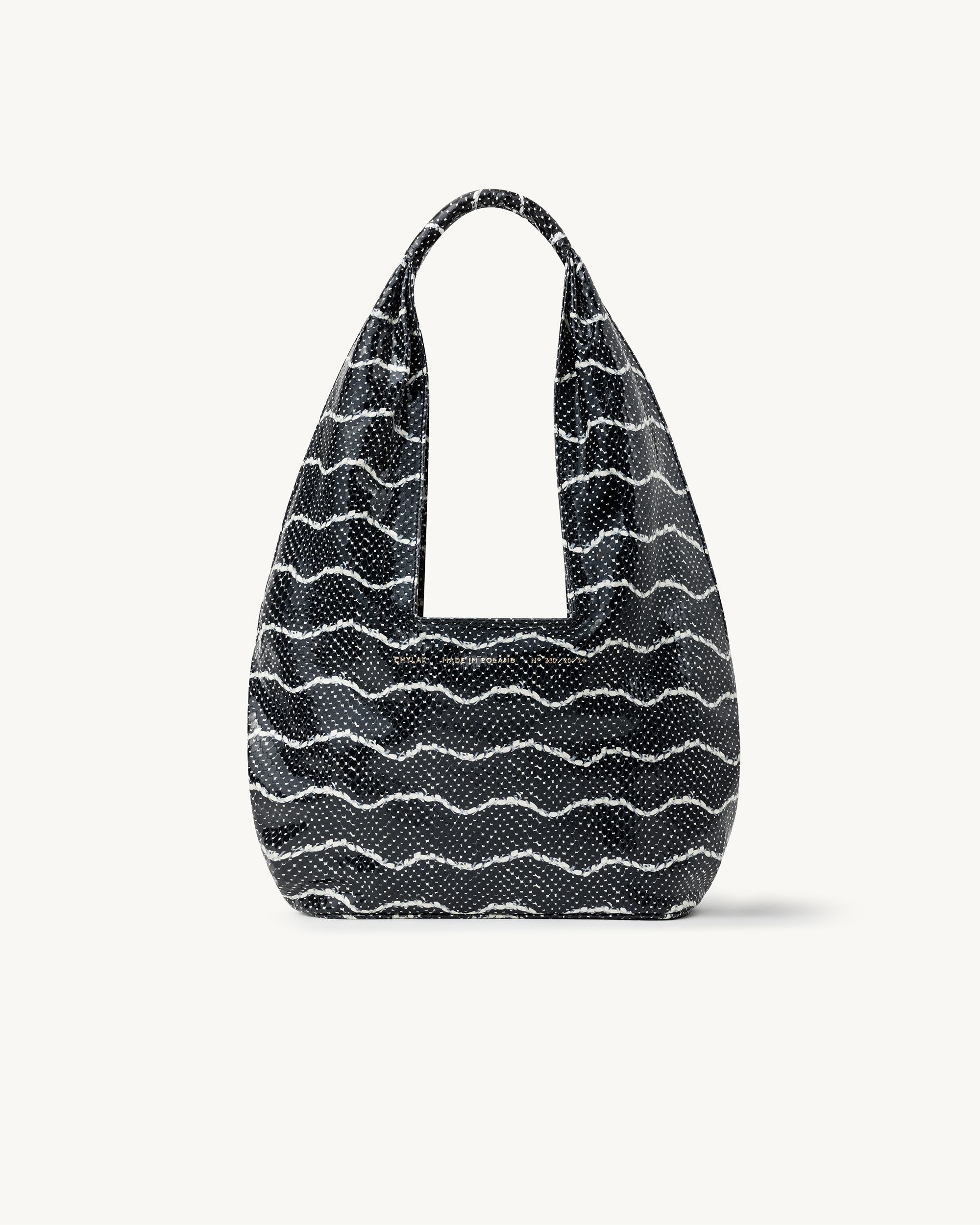 Small Hobo Bag “black and white python” - Chylak