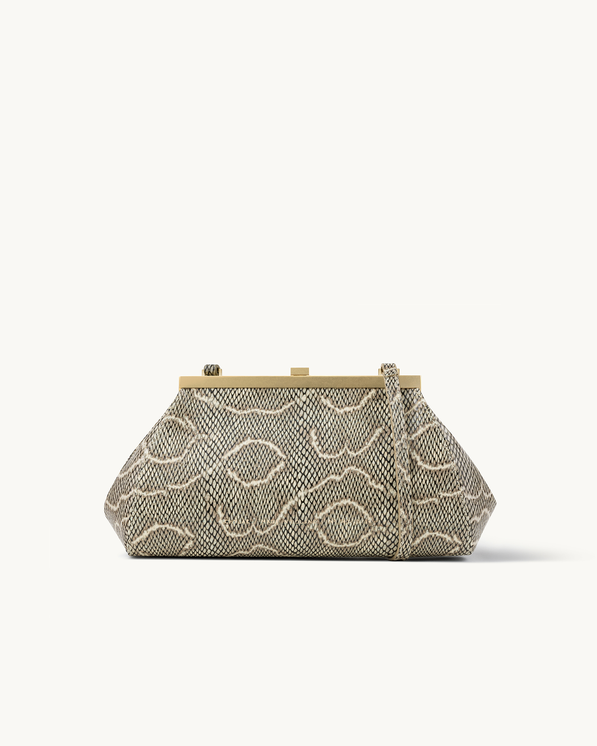 “Vintage” Frame Bag “beige python” - Chylak