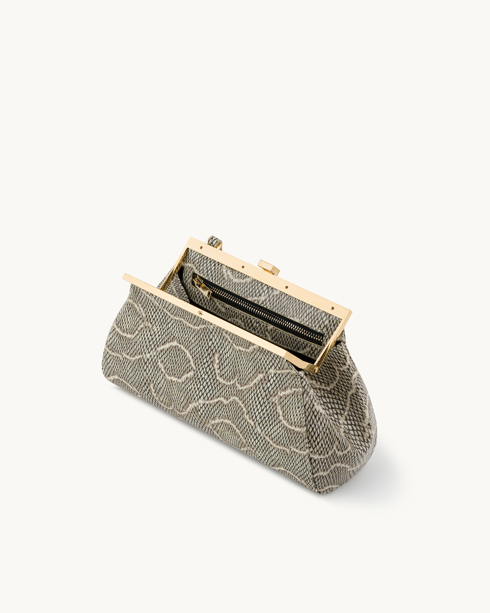 “Vintage” Frame Bag “beige python” - Chylak