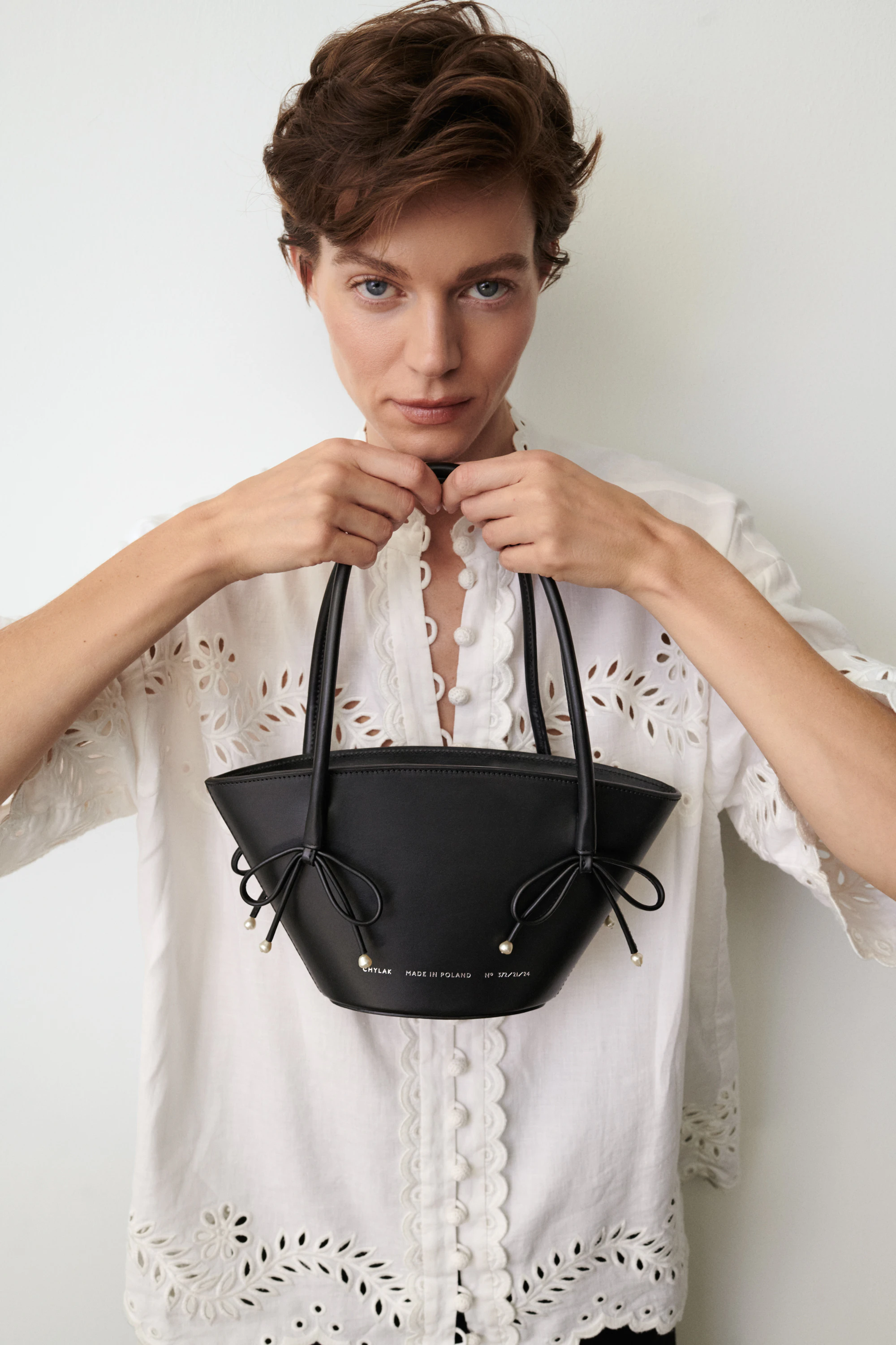 Mini Basket with Pearls Black - Chylak