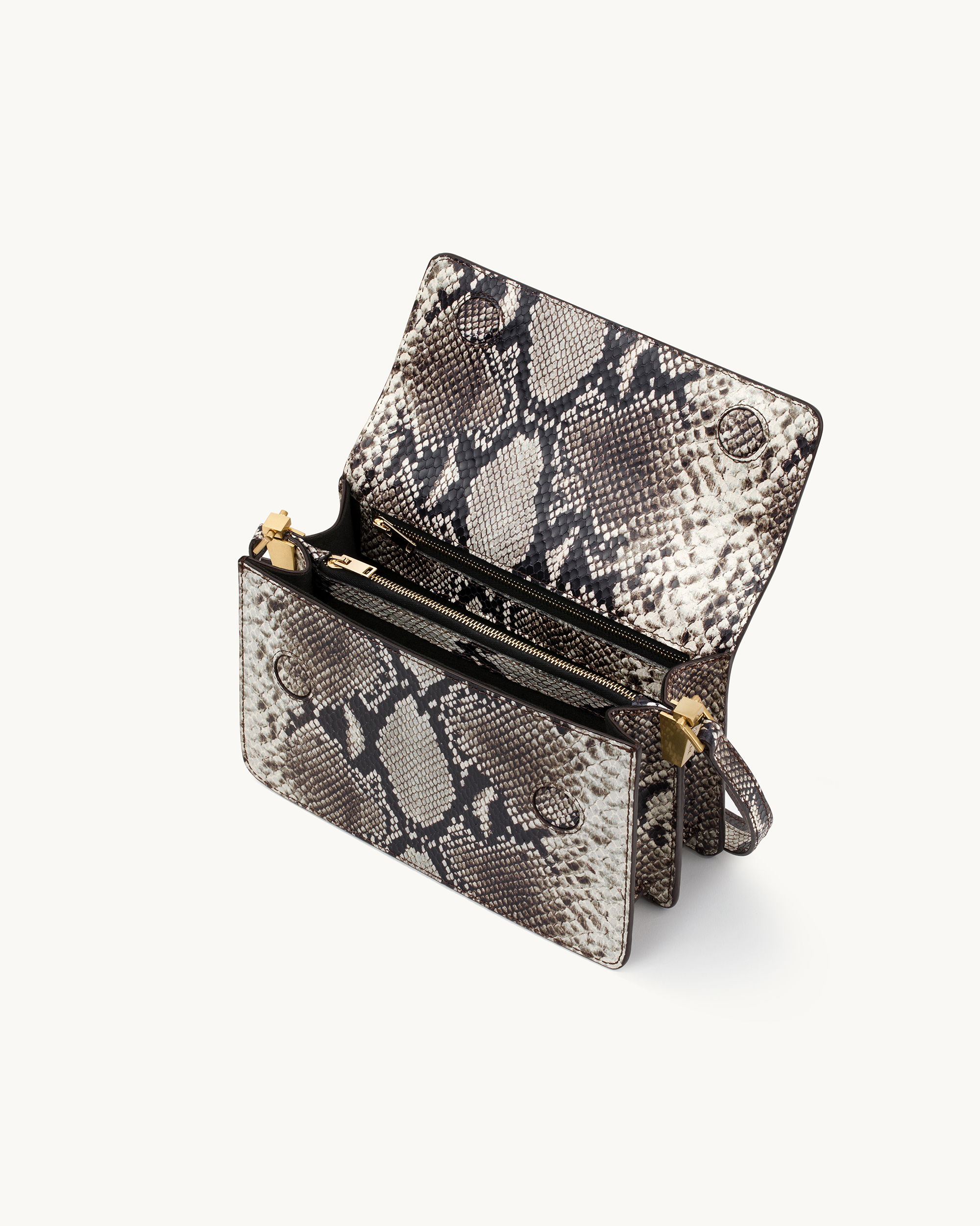 Mała Klasyczna Torebka „czarno-biały pyton” - Chylak